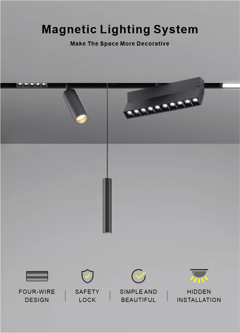 20mm Led Magnetic Track Light System - Commercial Project Surface Mount ...