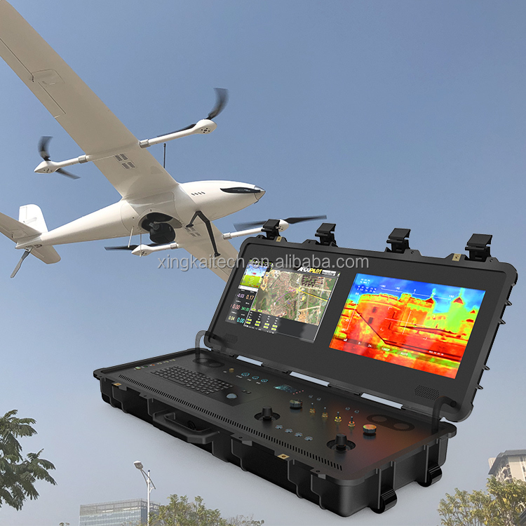 Wireless Dual Screen Vtol Drone Gcs System With Sprayer And Ground ...
