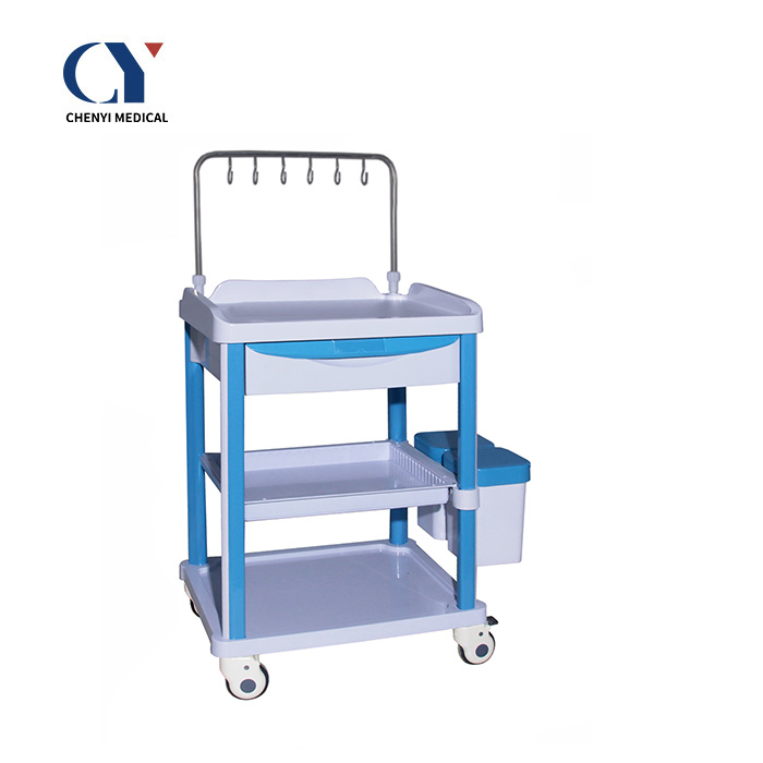 Plastic Medical Cart Iv Transfusion Trolley With Drawers, High Quality ...