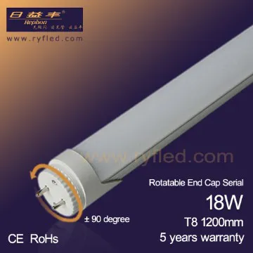 Rotatable End Cap T8 Led Tube Light 4ft 18w 1980lm, High Quality ...