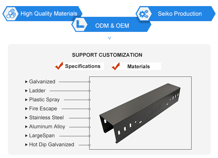 Stainless Steel Fire Resistant Cable Tray With Black Powder Coating And ...