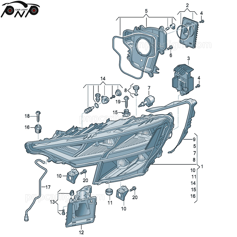 Matrix LED headlight for Audi Q8 2019-2024 China Manufacturers ...
