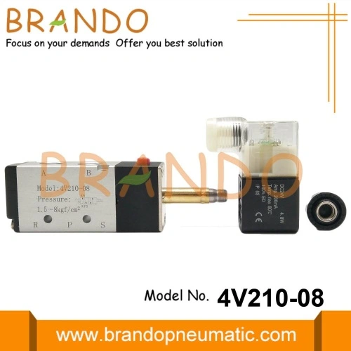 4V210-08 5/2 Way Pneumatic Solenoid Valve 24VDC 220VAC China ...