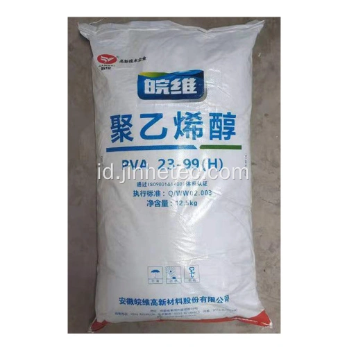 Cina Wanwei Brand PVA Polyvinyl Alkohol Penggunaan dalam Tekstil Produsen