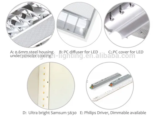 4ft Recessed Led Ceiling Grid Lamp, High Quality 4ft Recessed Led ...