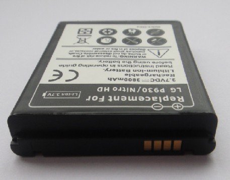 Lithium Ion 3.7v 3800mah Cell Phone Replacement Batteries For Lg P930 ...