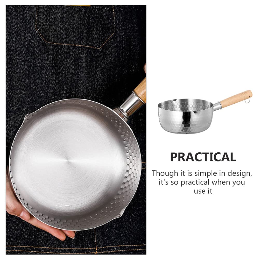 Japanese Style Factory Snow Pan Stock Pots With Wooden Handle Stainless ...