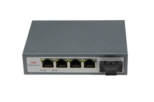 Single-mode Poe Ethernet Switch Ieee 802.3i 10baset With 4-port Poe & 1 ...