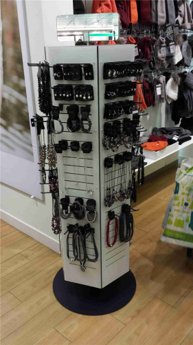 Wholesale Shopping Mall Kiosk Rack Solid Wooden Rorating Stand Necklace ...