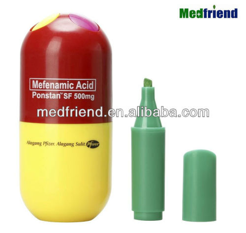 3-color Capsule Shaped Highlighter, High Quality 3-color Capsule Shaped ...