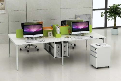 Colorful Wooden 4 Seats Workstation, High Quality Colorful Wooden 4 ...