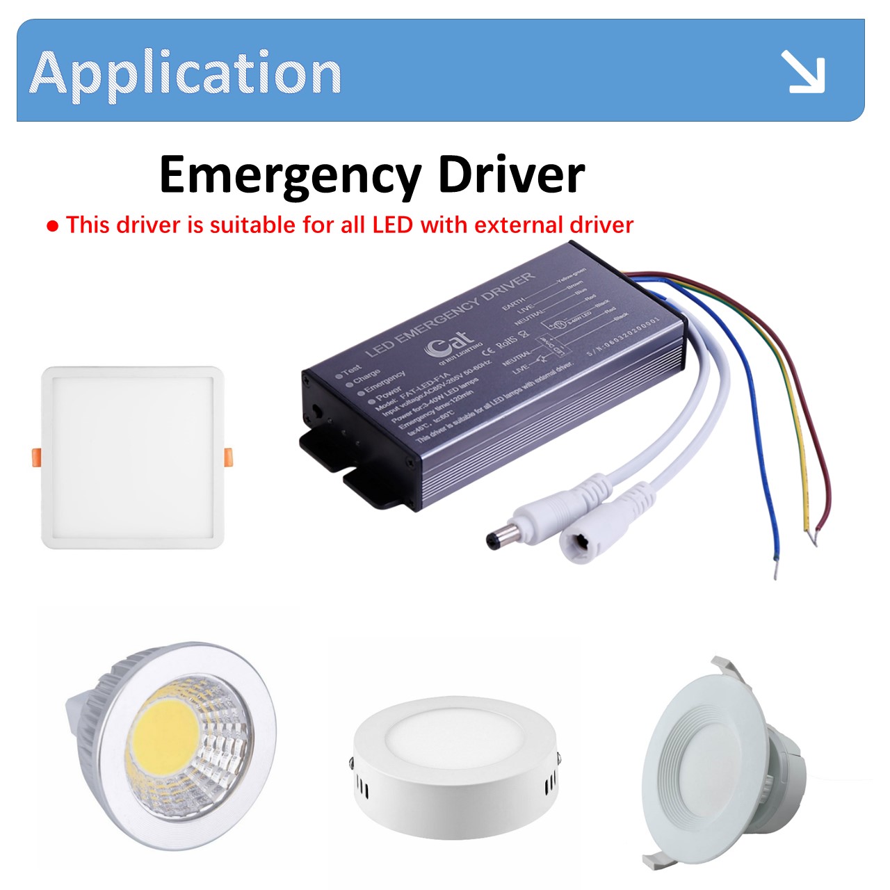Rechargeable Battery Backup Led Emergency Conversion Kit, High Quality ...