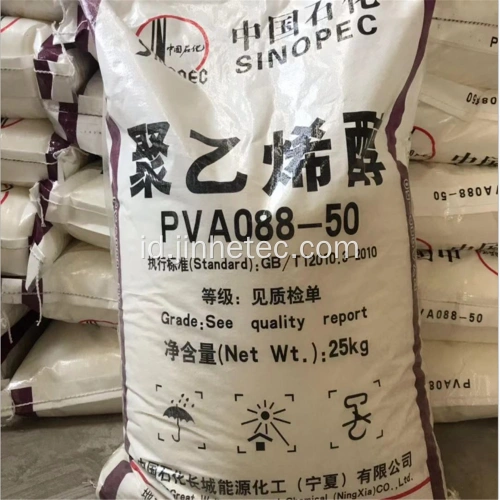 Cina Sinopec Polyvinyl Alkohol PVA 088-50 untuk pasta kain Produsen