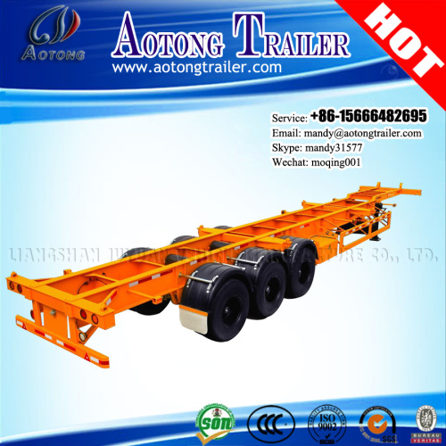 20ft,40ft,45ft Skeleton Container Chassis Semi Trailer For Sale, High Quality 20ft,40ft,45ft ...