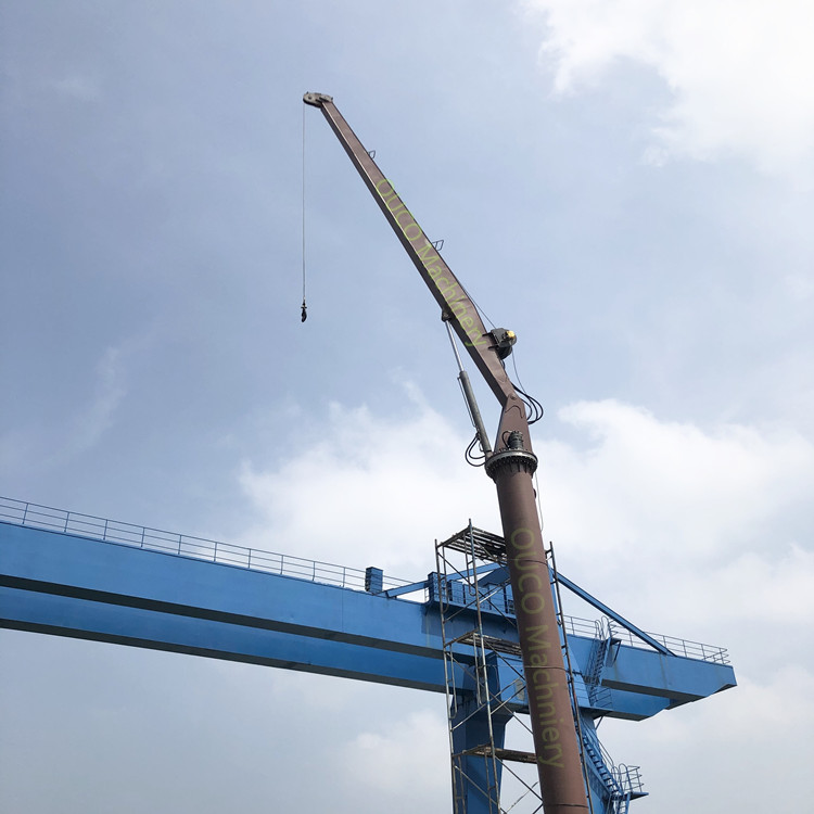 TTS Brand 1.3T9.1M Straight Boom Marine Crane China Manufacturer