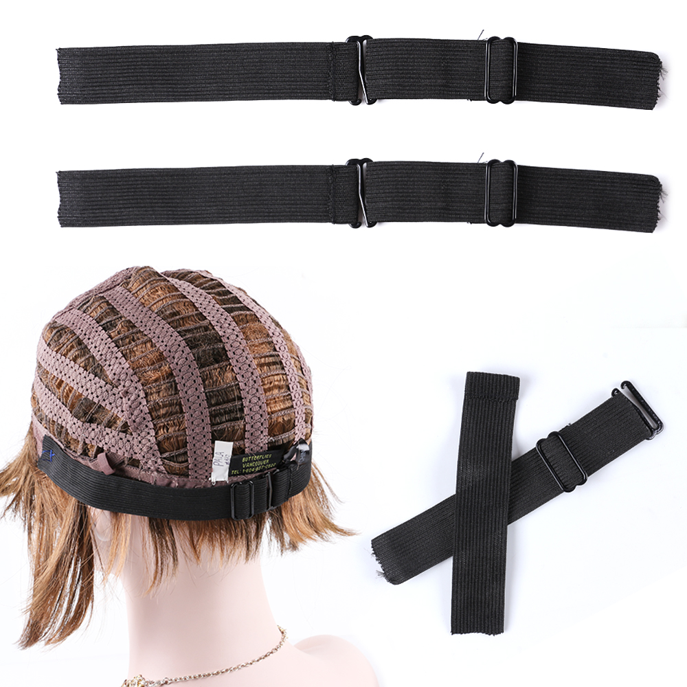 Alileader 2.5cm Width Webbing Black Adjustable Wig Elastic Band For ...