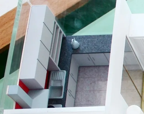Miniature Architectural Building Models House Interior Kichten Cabinet ...