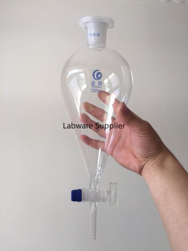 High Quality Pear-shaped Glass Separating Funnel With Glass Stopper ...