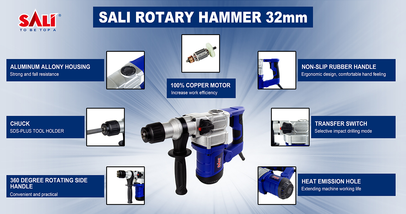 1150w 220v Electric Hammer Drill Sali 2132p, High Quality 1150w 220v ...