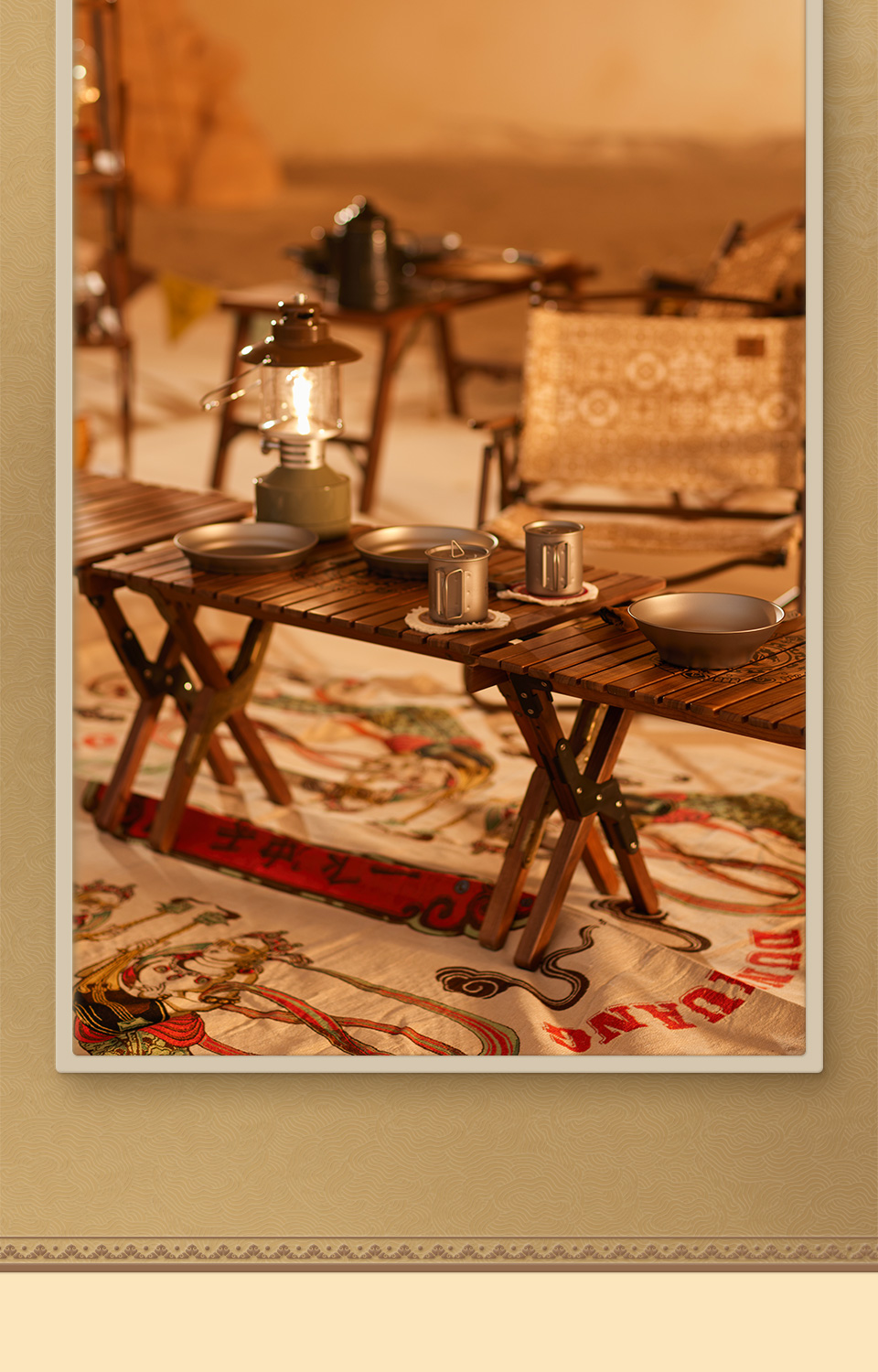Naturehike Dunhuang Series Glamping Walnut Wood Folding Table, High ...