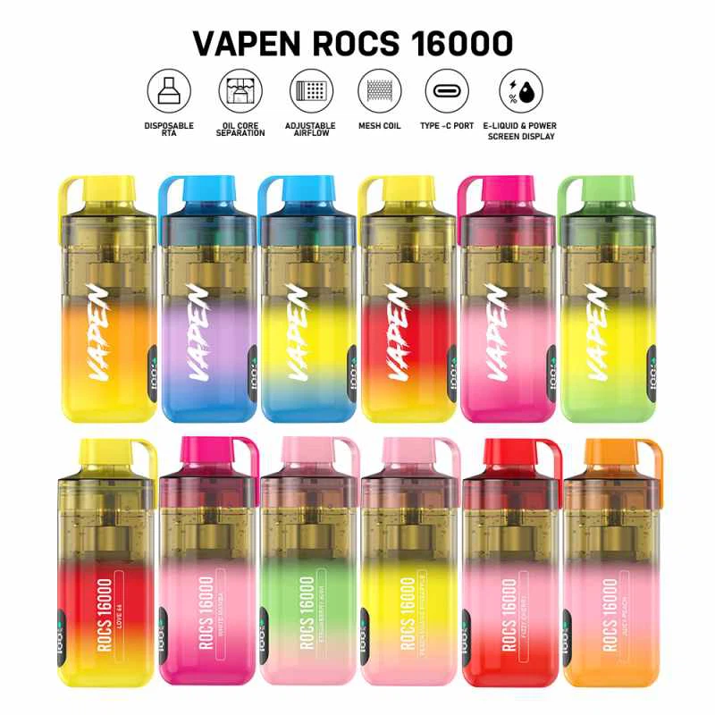 Vapen Rocs 16000 พัฟ Disposerive Vape คุณภาพสูง Vapen Rocs 16000 พัฟ ...