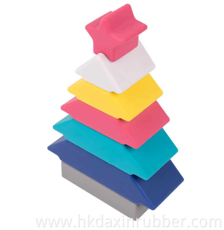 China Silicone Stacking Toys Montessori Game Soft Building Blocks ...