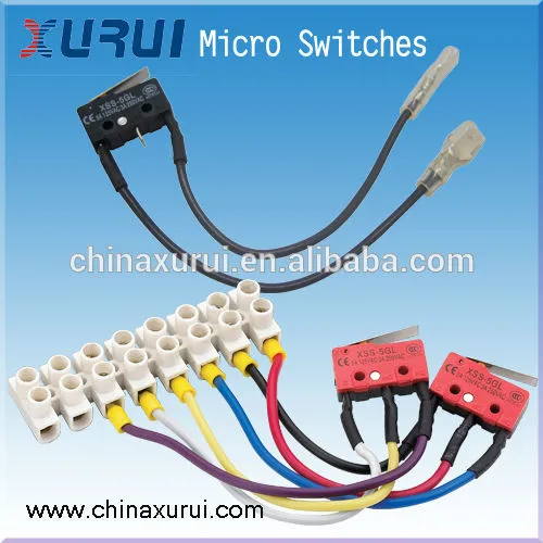 Mini Micro Switch With Lever / Micro Snap-action Switch With Wire / Micro Switch 5a 250v, High ...
