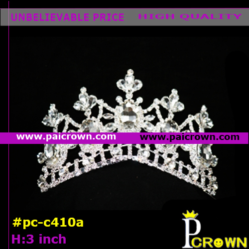Small Cheap White Beauty Pageant Tiara Crown, High Quality Small Cheap ...