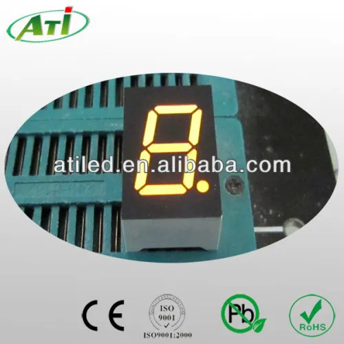 0.43 Inch 7 Segment Mini Led Digital Display Single Digit Yellow Color ...