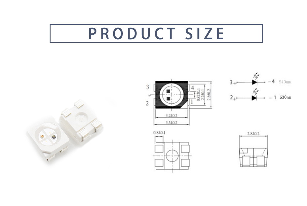 Bi-color 3528 Smd Led 940nm + 630nm Smt, Bossgoo.com의 고품질 Bi-color 3528 ...
