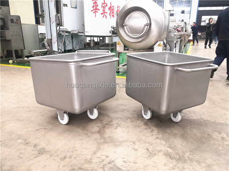 Customized Stainless Steel Meat Trolley 200l Sus 304 Food Skip Cart ...