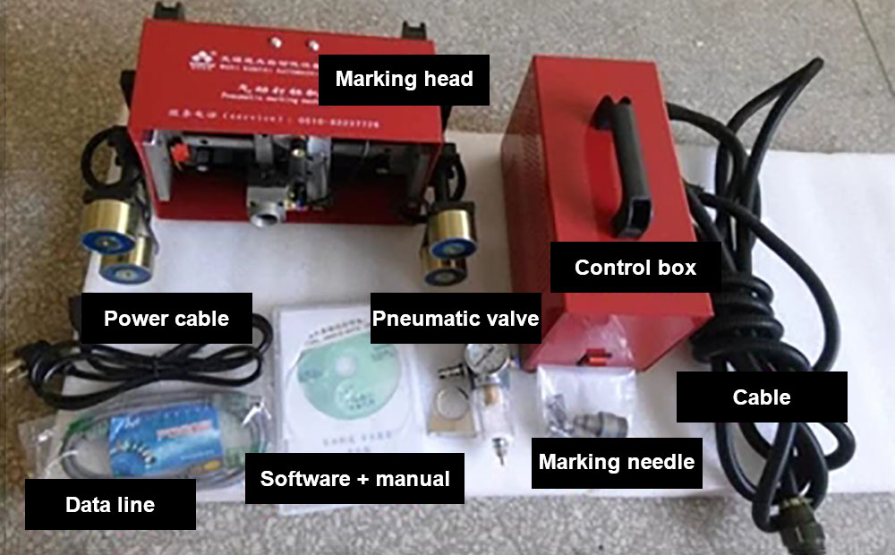 150*50mm Portable Pneumatic Marking Machine For Vin Code Automotive ...
