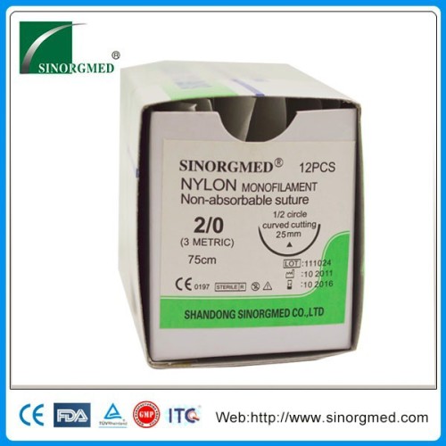 Surgical Non-absorbable Disposable Nylon Suture, High Quality Surgical ...