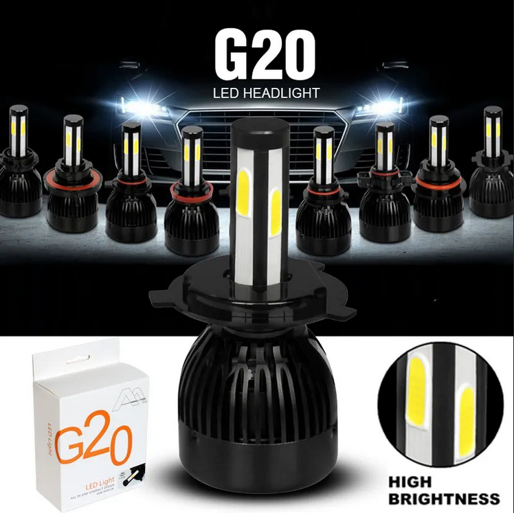 H4 Led Headlight, 6000k, 40w, Car Light Headlamp With Full Vision, High ...