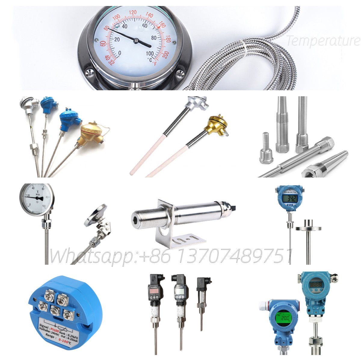 0-5v 4-20ma Output Rtd Pt100/pt1000 Temperature Transmitter For Gas ...