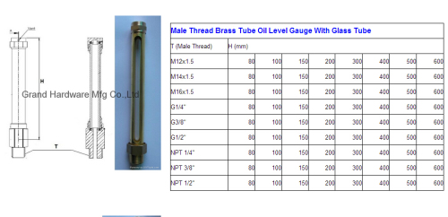 L Type Brass Oil Level Gauge With Glass Tube, High Quality L Type Brass ...