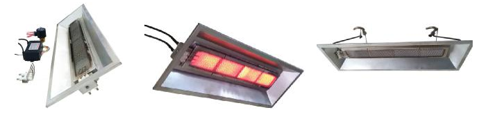 Natural Gas Ceramic Infrared Greenhouse Heaters With Thermostat, High ...