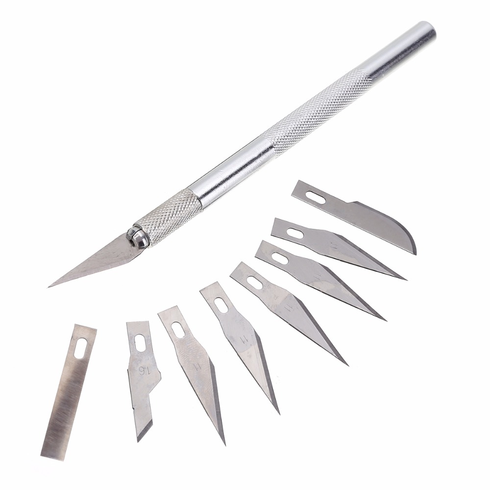 Metal Handle Sculpture Cutter Utility Knife Wood Paper Craft Cutters ...
