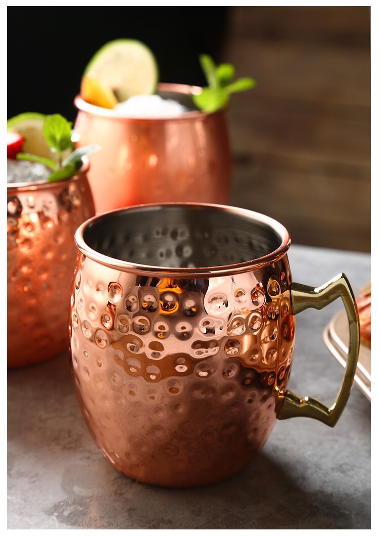 500ml Beer Drinking Copper Moscow Mule Stainless Mug, High Quality ...