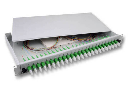 23 Inch Simplex Fiber Optic Patch Panel With Galvanized Steel Sheet ...