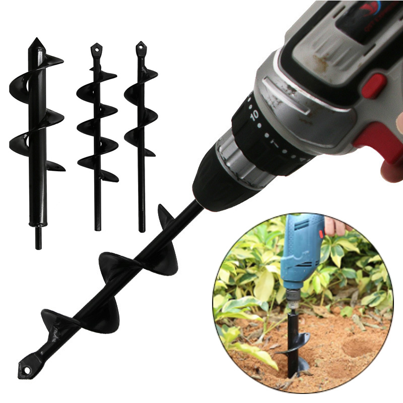 Digger Tool Garden Earth Drill Spiral Hole Planter Garden Auger Drill ...