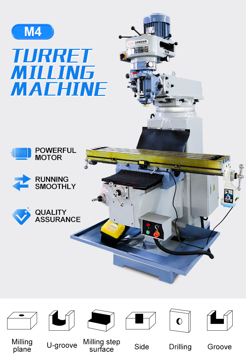 Taiwan Turret Head 5h Turret Milling Machine: Vertical & Universal ...