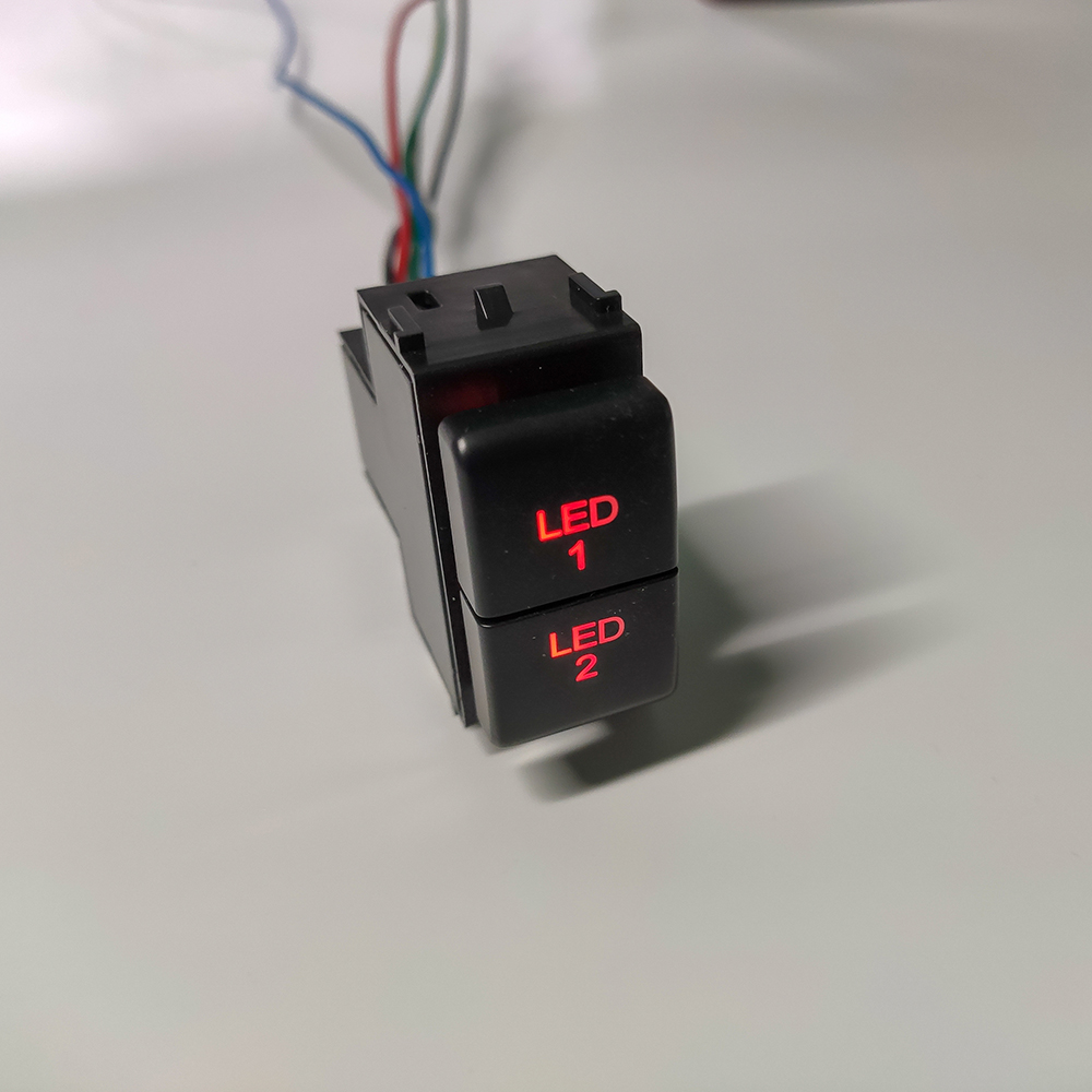 6-pin 5v Dual Push Button Switch With Led Lights For Toyota Hyundai ...