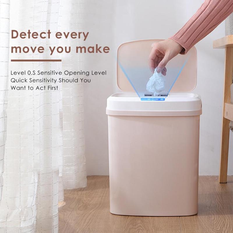 Electric Smart Trash Can Usb Charged Intelligent Induction Waste Bins ...