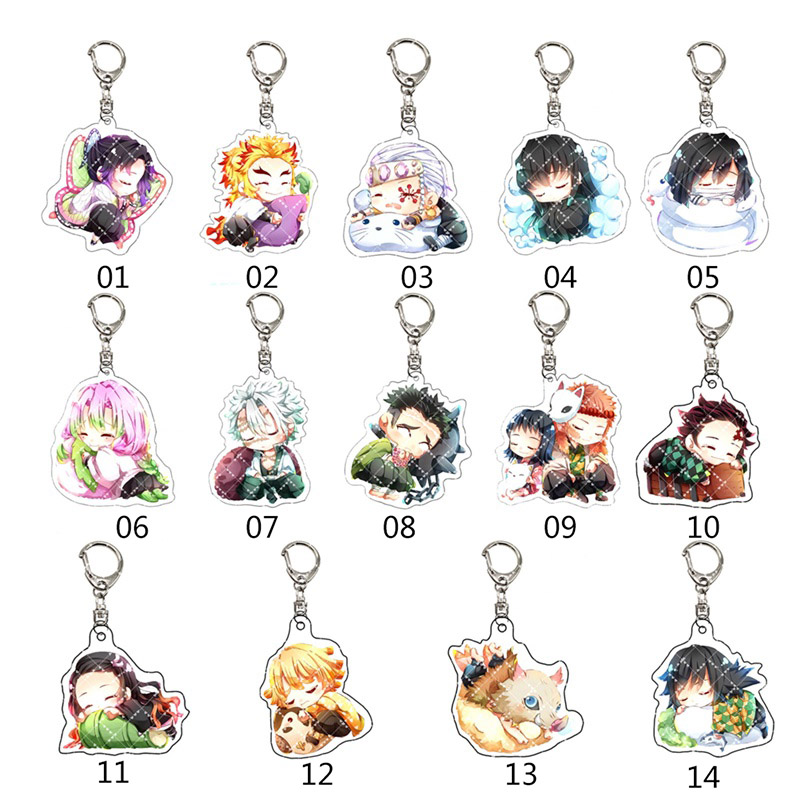Anime Demon Slayer: Kimetsu No Yaiba Key Chains Keychain Cosplay ...