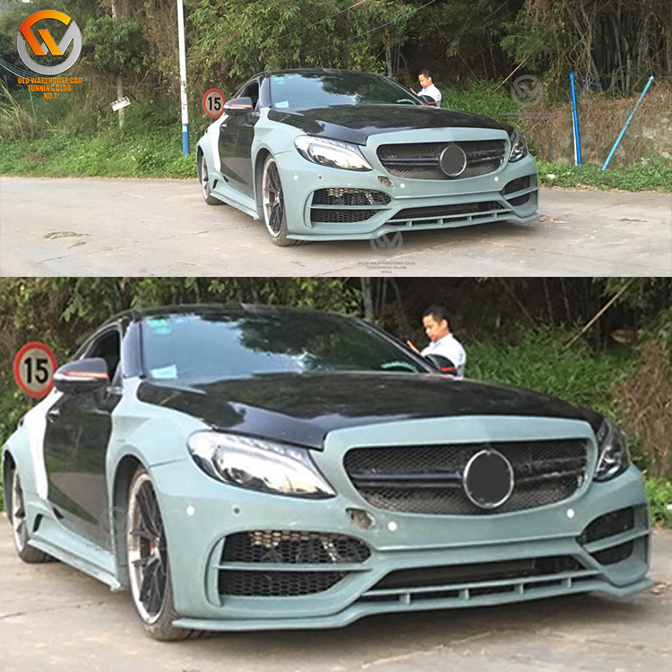 Pd Style Full Wide Body Kit For W205 C63/c63s Coupe Sedan - Front ...