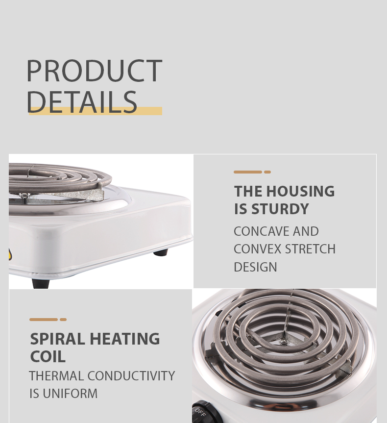 Tyler 1500w Portable Electric Stove Cooker - Fast Cooking Spiral Coil ...