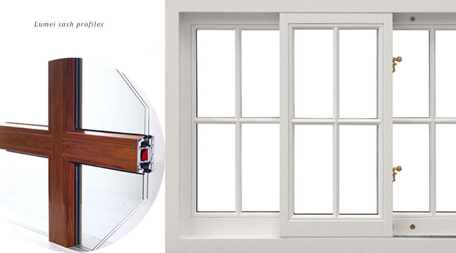 Upvc Sash Window Profile พร้อม 6 Chambers คุณภาพสูง Upvc Sash Window ...