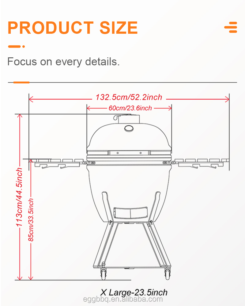 Seb Kamado Meat Grill Barbecue Grill Outdoor Kitchen Bbq Pellet Smoker ...