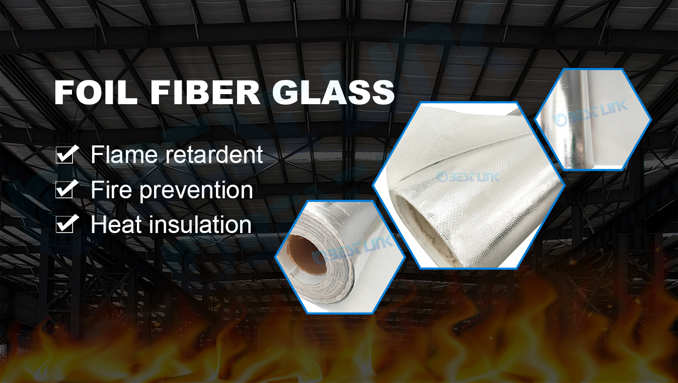 Reflective Insulation Aluminum Foil Laminated Fiberglass Fabric, High ...